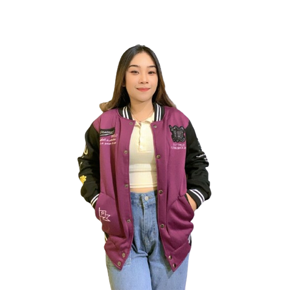 Jual PLATINUM WORLD Jacket Varsity Full Bordir Outerwear Varsity Jacket ...