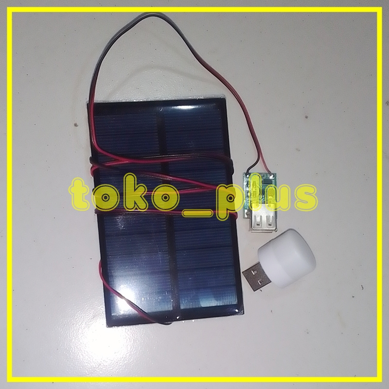 Jual Solar Cell Panel Surya 5v/6v dengan Penstabil Output 5 Volt Kabel ...