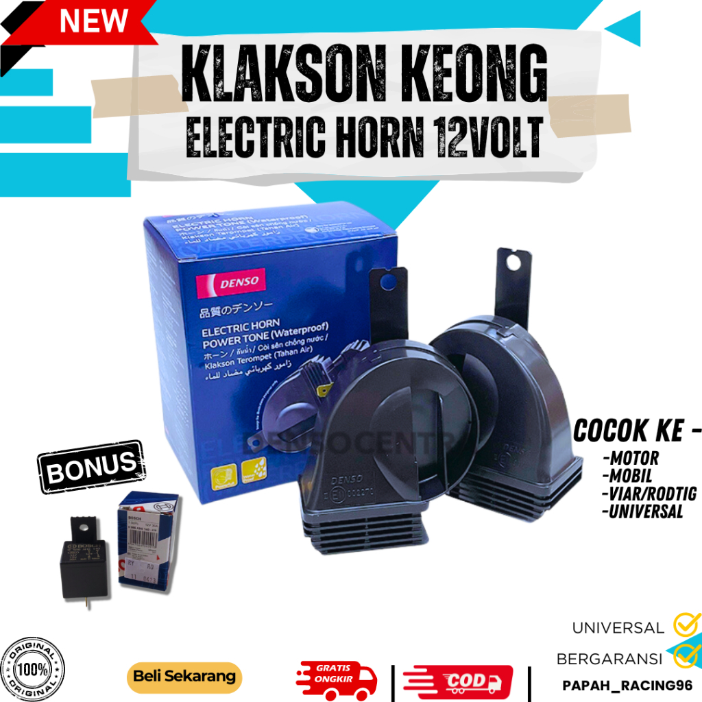 Jual Klakson Keong KLAKSON MOTOR DAN MOBIL Waterproof 12Volt Model ...