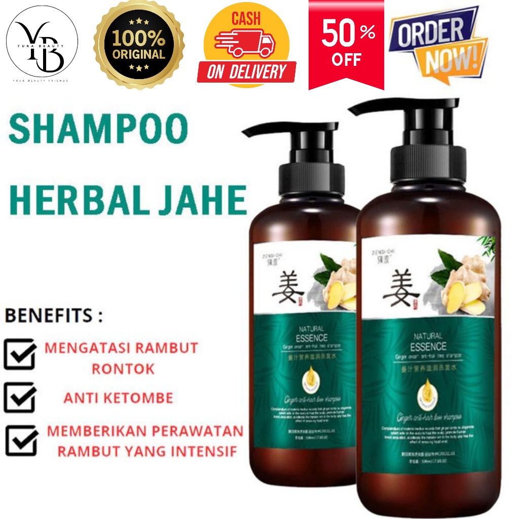 Jual Shampo Penumbuh Rambut Cepat Ginger Sampo Jahe Herbal Anti Botak ...