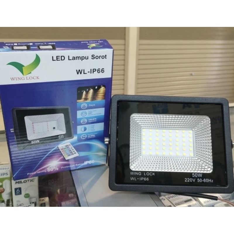 Jual LAMPU SOROT LED 50WATT KAP TEMBAK FLOOD LIGHT AUTDOOR 50 W WATERPROOF | Shopee Indonesia