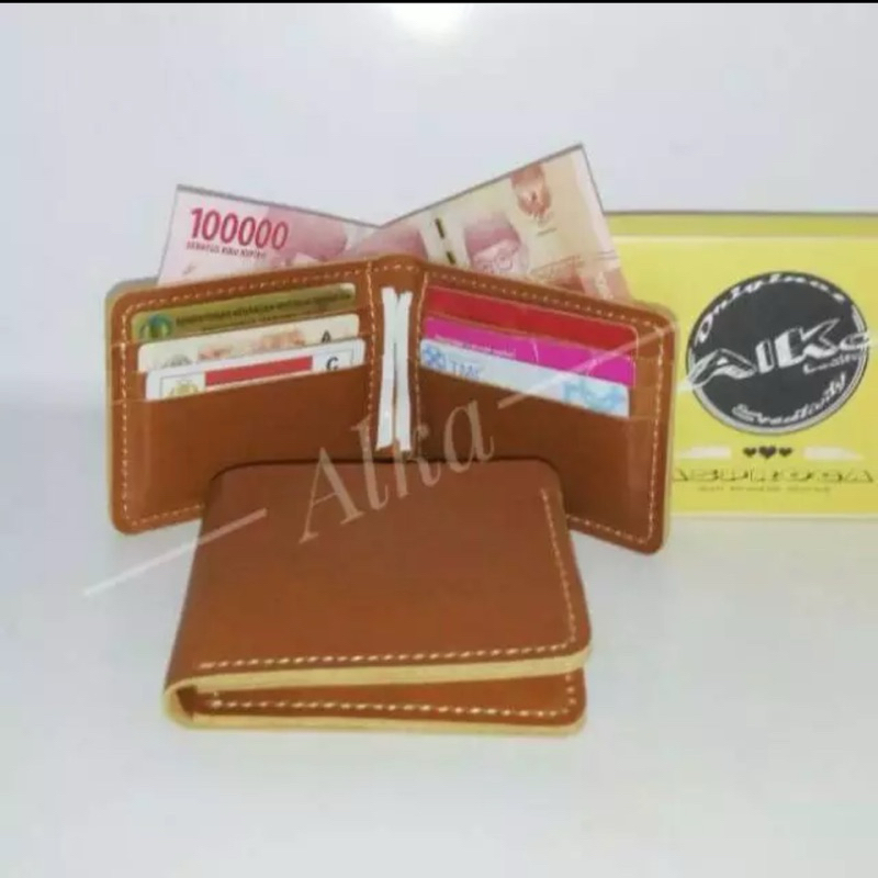 Jual Dompet pull up kulit pria dompet kulit sapi | Shopee Indonesia