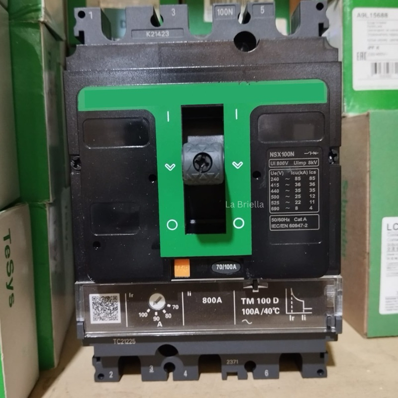 Jual MCCB NSX100N 3p 80a 50ka NSX100 | LV429842 | C10N3TM080 | Shopee ...