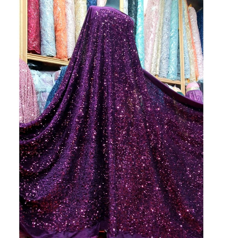 Jual Kain sequin gradasi payet meteran Bahan backdrop/buludru sequin ...