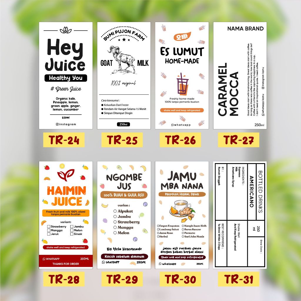 Jual 3# Stiker Label Transparan / Glossy putih susu Cetak Stiker Vinyl ...