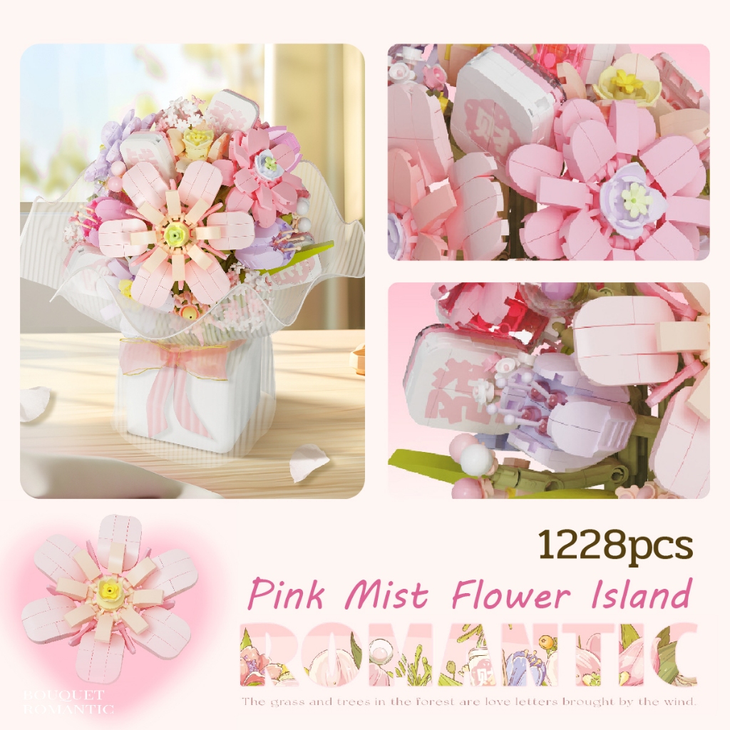 Jual Block City- WLC Beauty of Flower Puzzle Block Brick Balok Susun ...