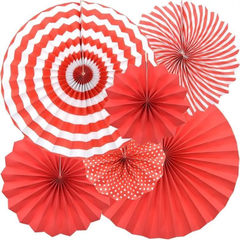 Jual Papper Fan Pattern (6pc) HUT RI MERAH PUTIH /DIRGAHAYU RI/MERAH ...