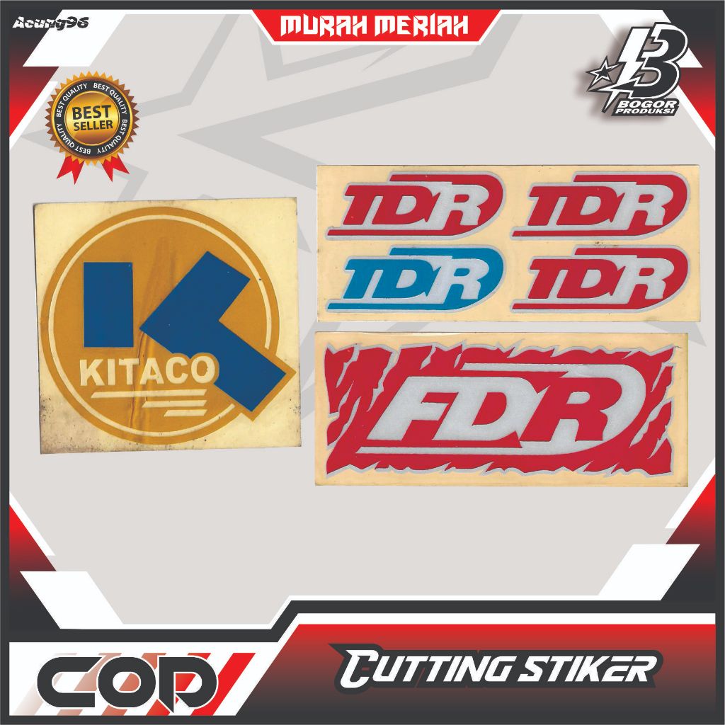 Jual Stiker Cutting FDR/TDR/KITACO STIKER MOTOR/HELM/KACA | Shopee Indonesia