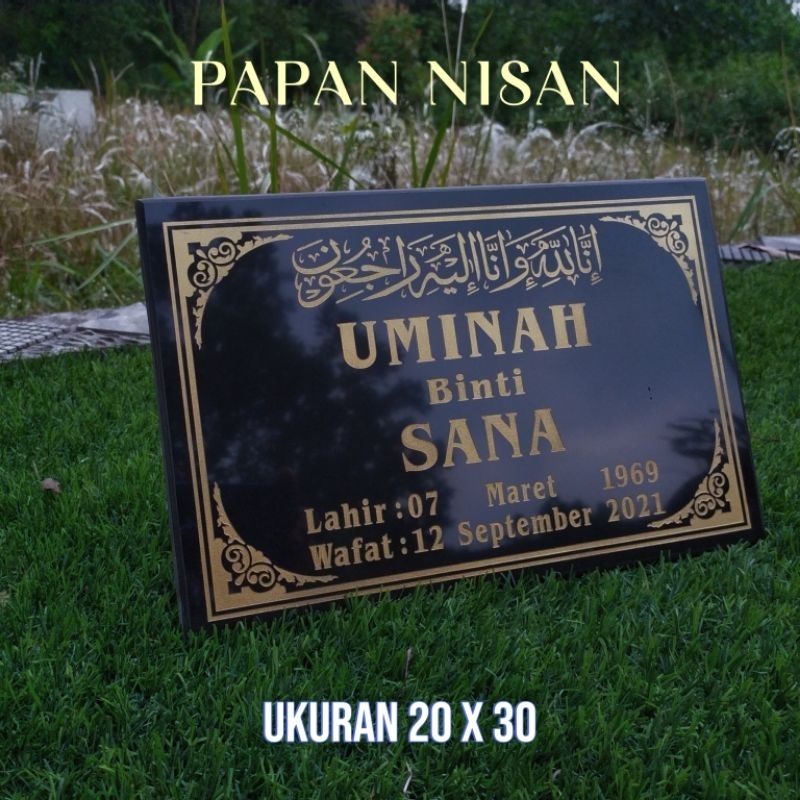 Jual PAPAN NISAN PAPAN BATU NISAN BAHAN GRANIT UKIR GRAFIR | Shopee ...