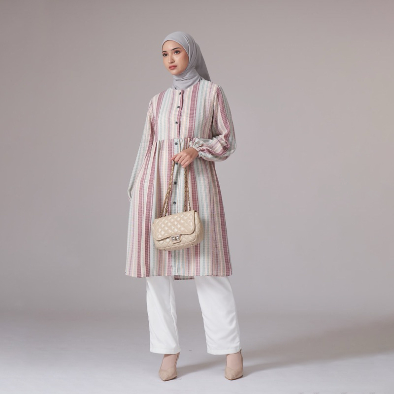 Jual Stella Tunik by Le Khari | Tunik Bahan Castillo size S-XL Motif ...