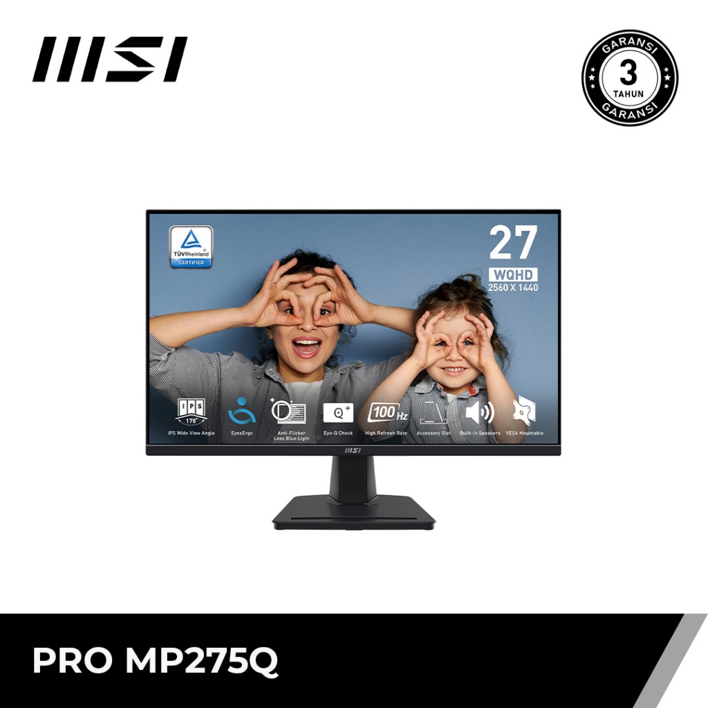 Jual MSI Monitor LED IPS Pro MP275Q 27”Inc | Shopee Indonesia