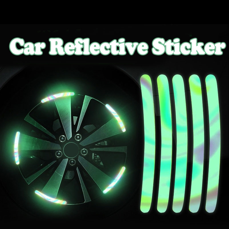 Jual 20 Buah Stiker Reflektif Roda Mobil Strip Reflektif Warna-warni ...