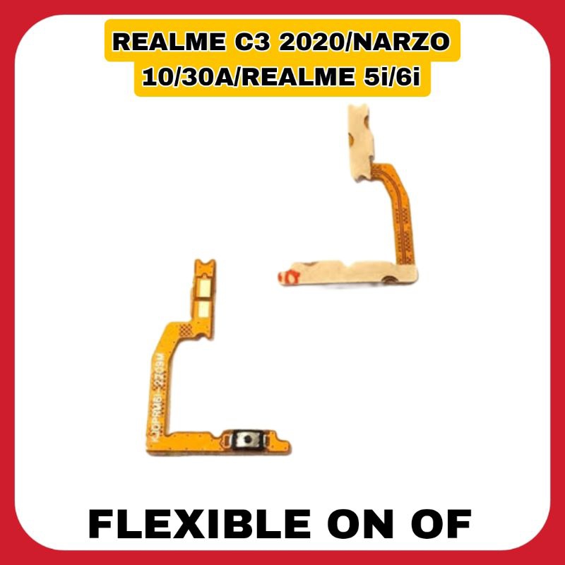 Jual Flexibel flex tombol power on off vol volume Realme C3 2020/narzo 10/30A/realme 5i/6i ...