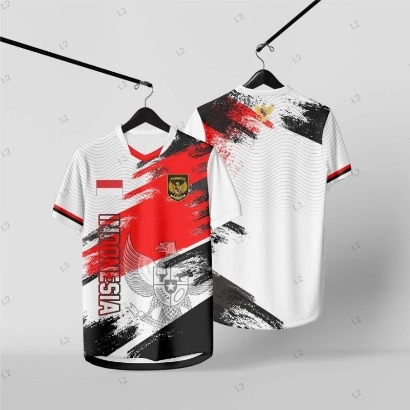 Jual Jersey Bola Garuda Timnas Indonesia Putih 2024 2025 Full Printing ...