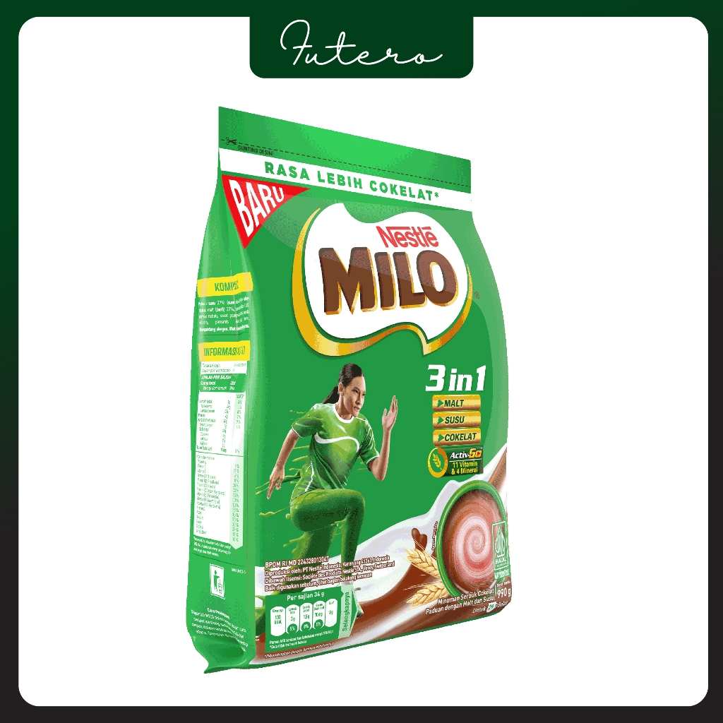Jual SUSU MILO 3IN1 POUCH 1KG | Shopee Indonesia