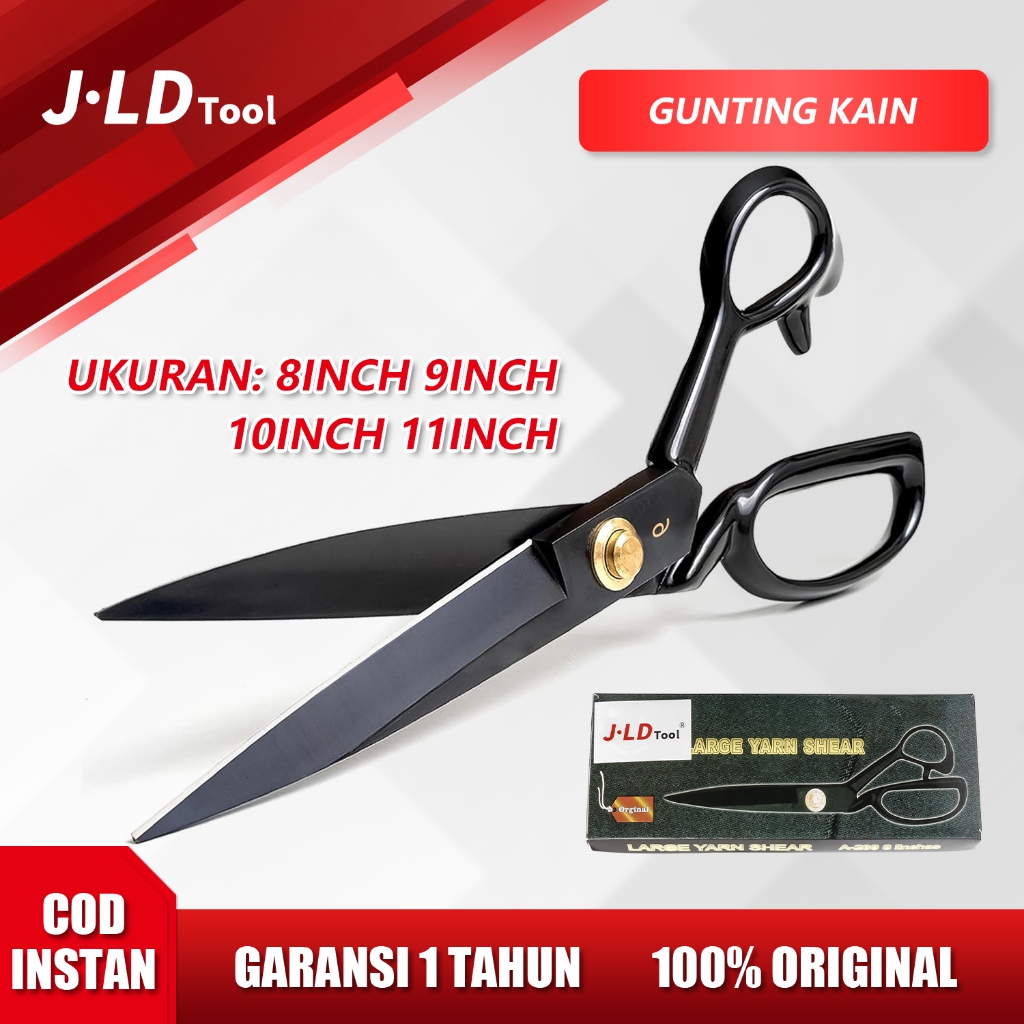 Jual JLD Gunting kain jahit 8-11inch Gunting kain super tajam ori bahan ...