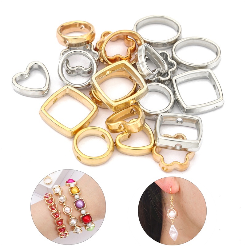 Jual 5 Pcs Konektor Manik-Manik Dua Lubang Untuk Membuat Perhiasan ...