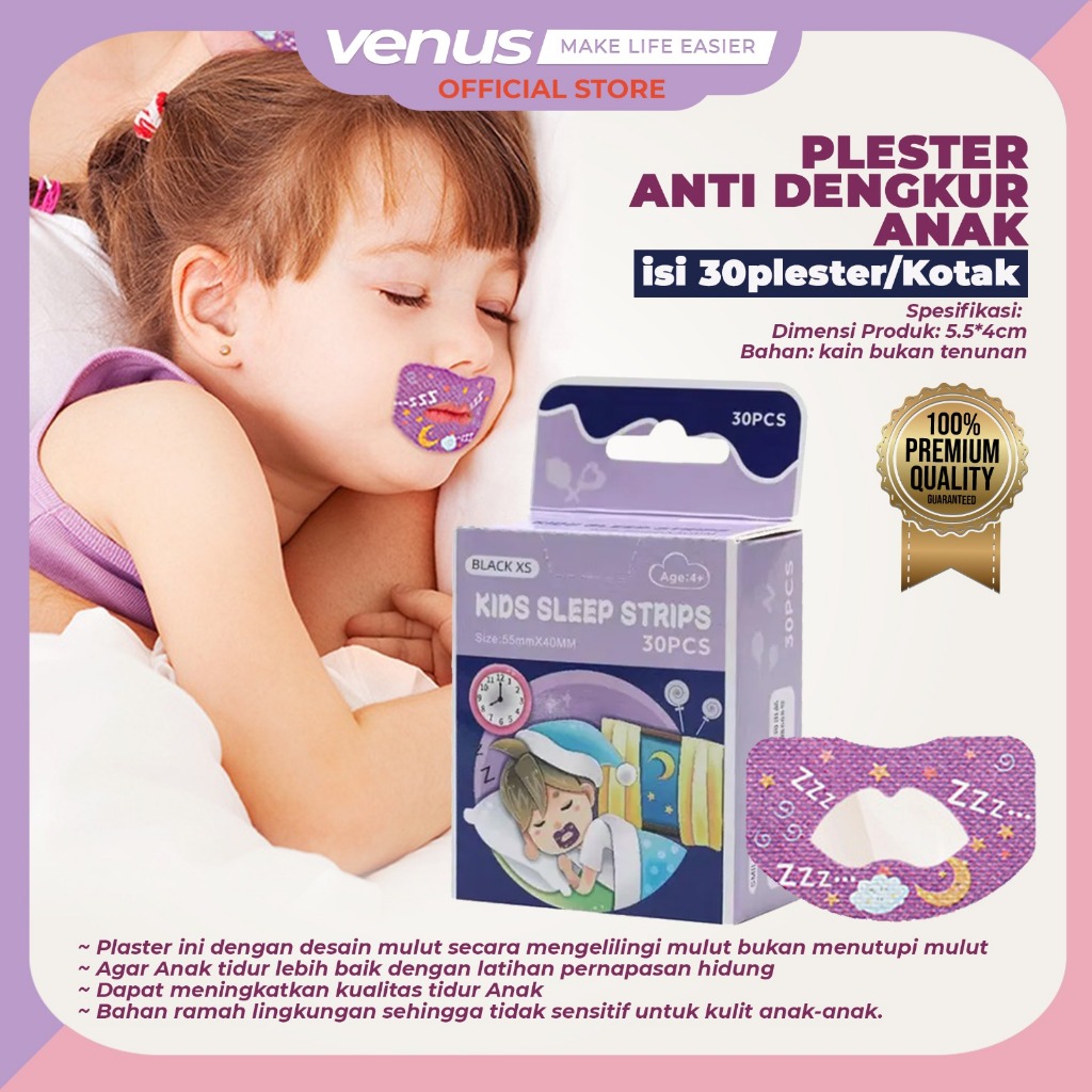 Jual VENUSJKT - (Isi 30pcs) Plester Anti Ngorok Anak Mouth Tape Tidur ...