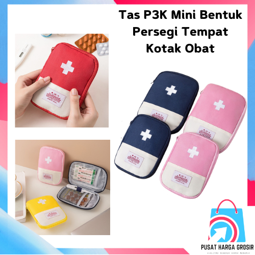 Jual PHG - Tas P3K Mini Bentuk Persegi Tempat Kotak Obat Bag Organizer ...