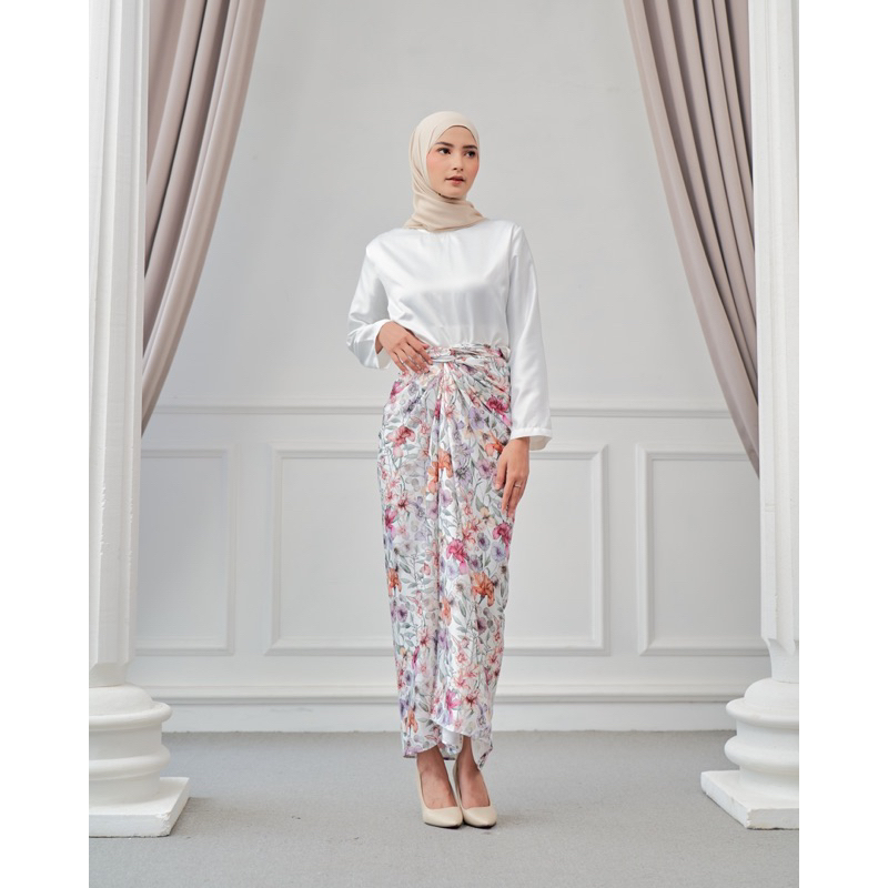 Jual Rok Pario Ikat Lilit floral (bahan satin print) | Shopee Indonesia