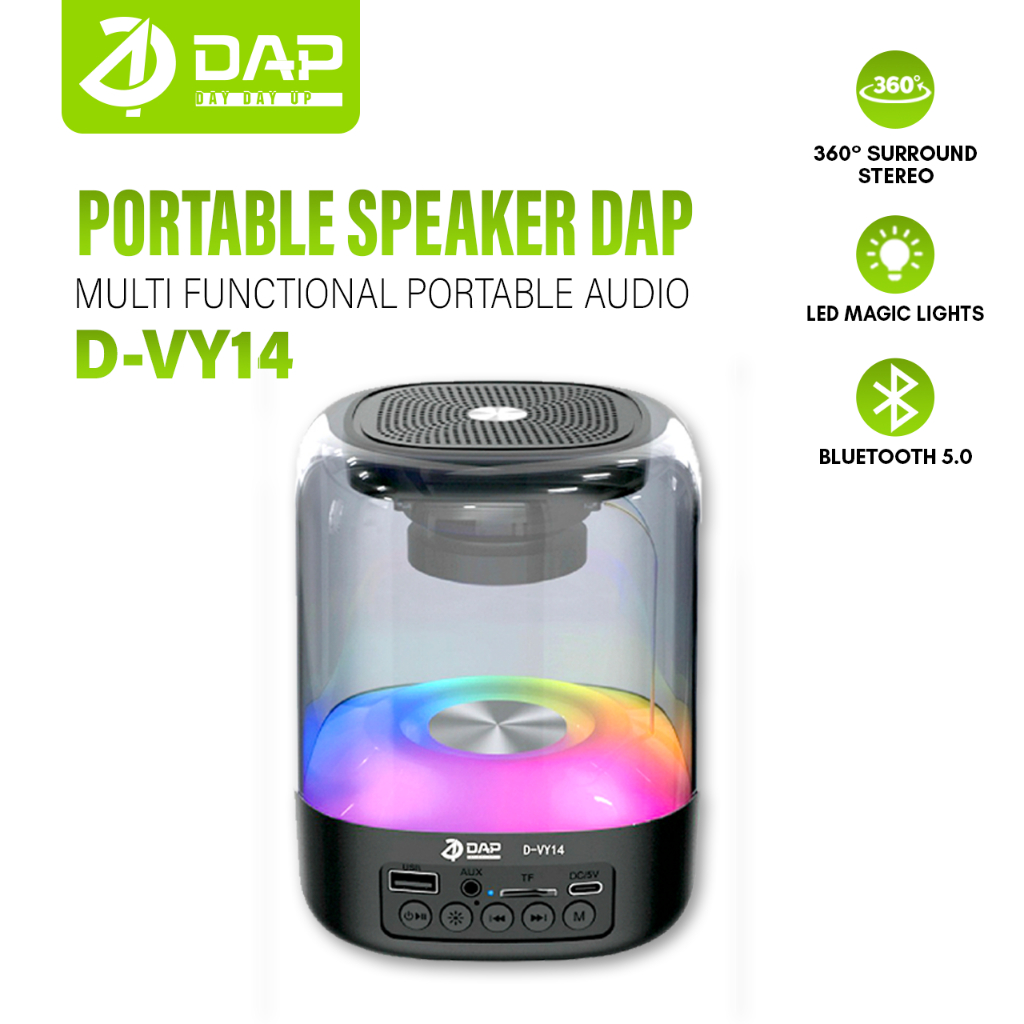 Jual DAP Bluetooth Speaker D-VY14 Wireless Sound 360° Hi-Fi Micro SD ...