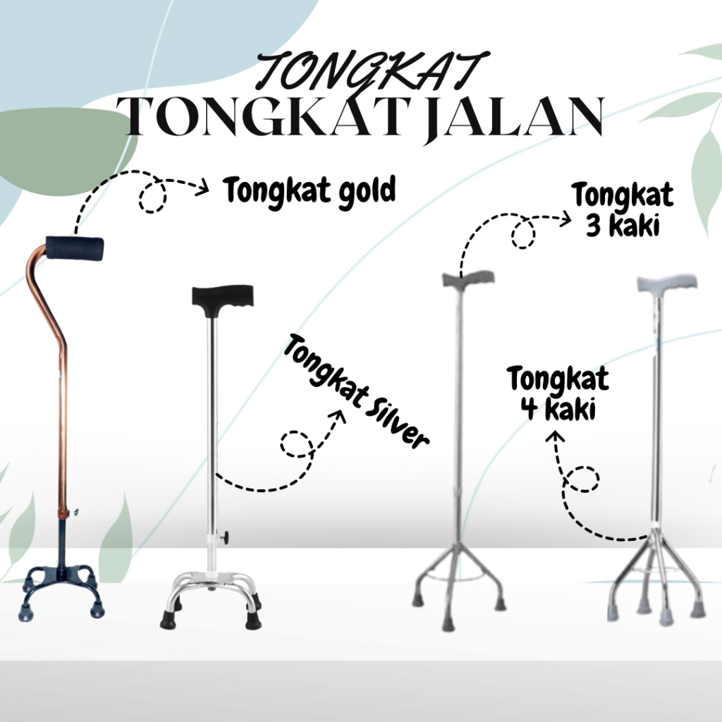 Jual Tongkat Jalan Alat Bantu Jalan Lansia Stainless | Shopee Indonesia
