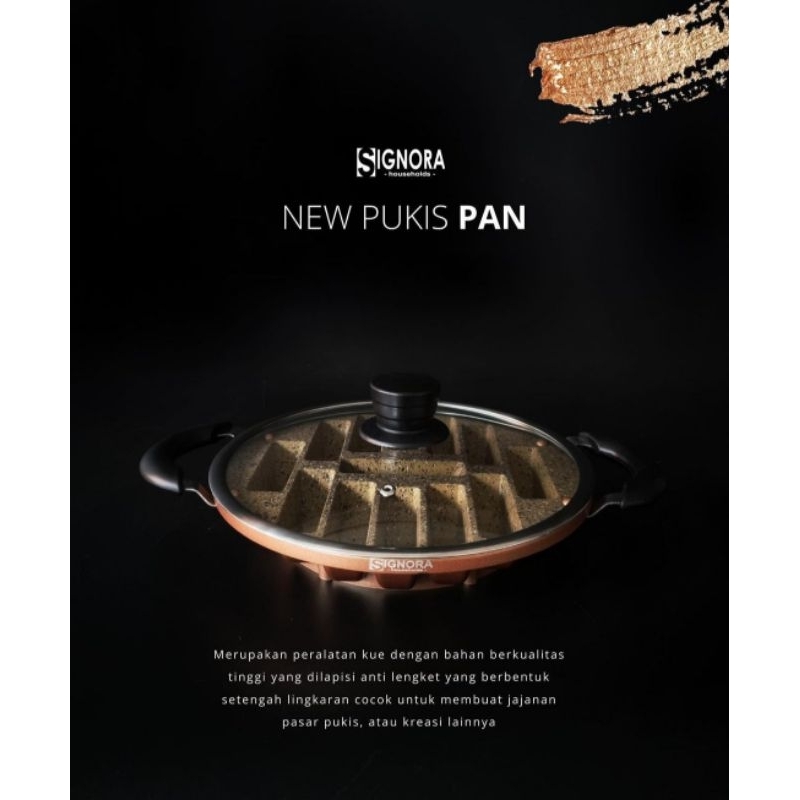 Jual New Pukis Pan Signora+ Bonus | Snack Maker Granite Coating ...