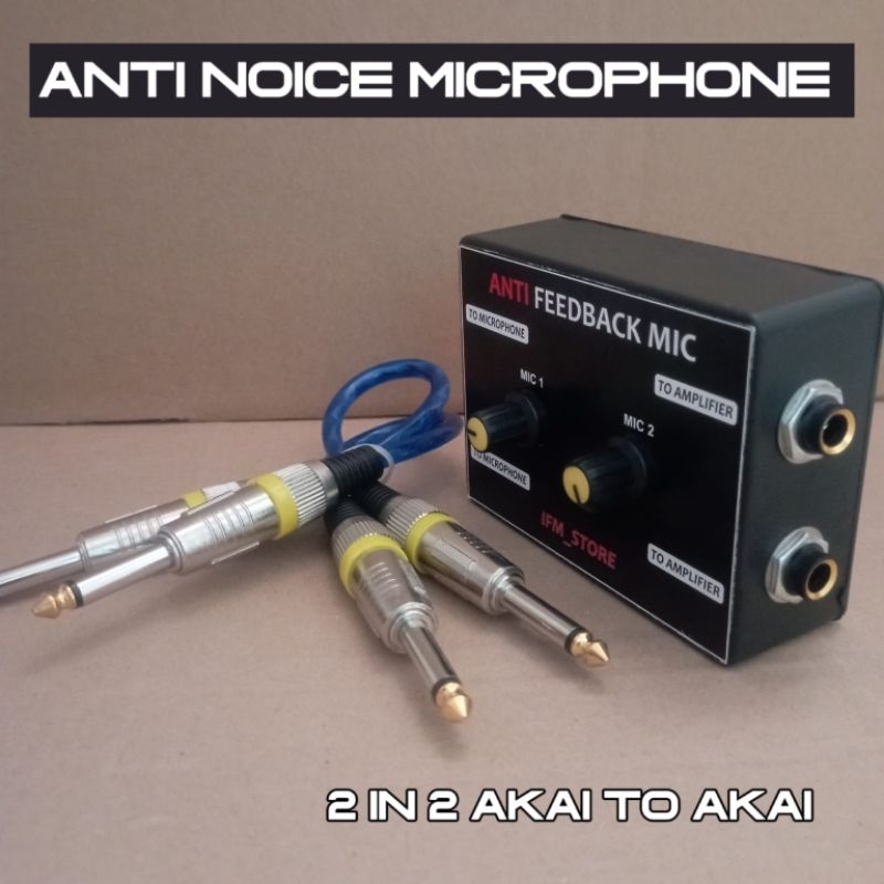 Jual ALAT ANTI FEEDBACK MIC UNIVERSAL KABEL WIRELESS INPUT 1IN 1/ 2IN2 ...