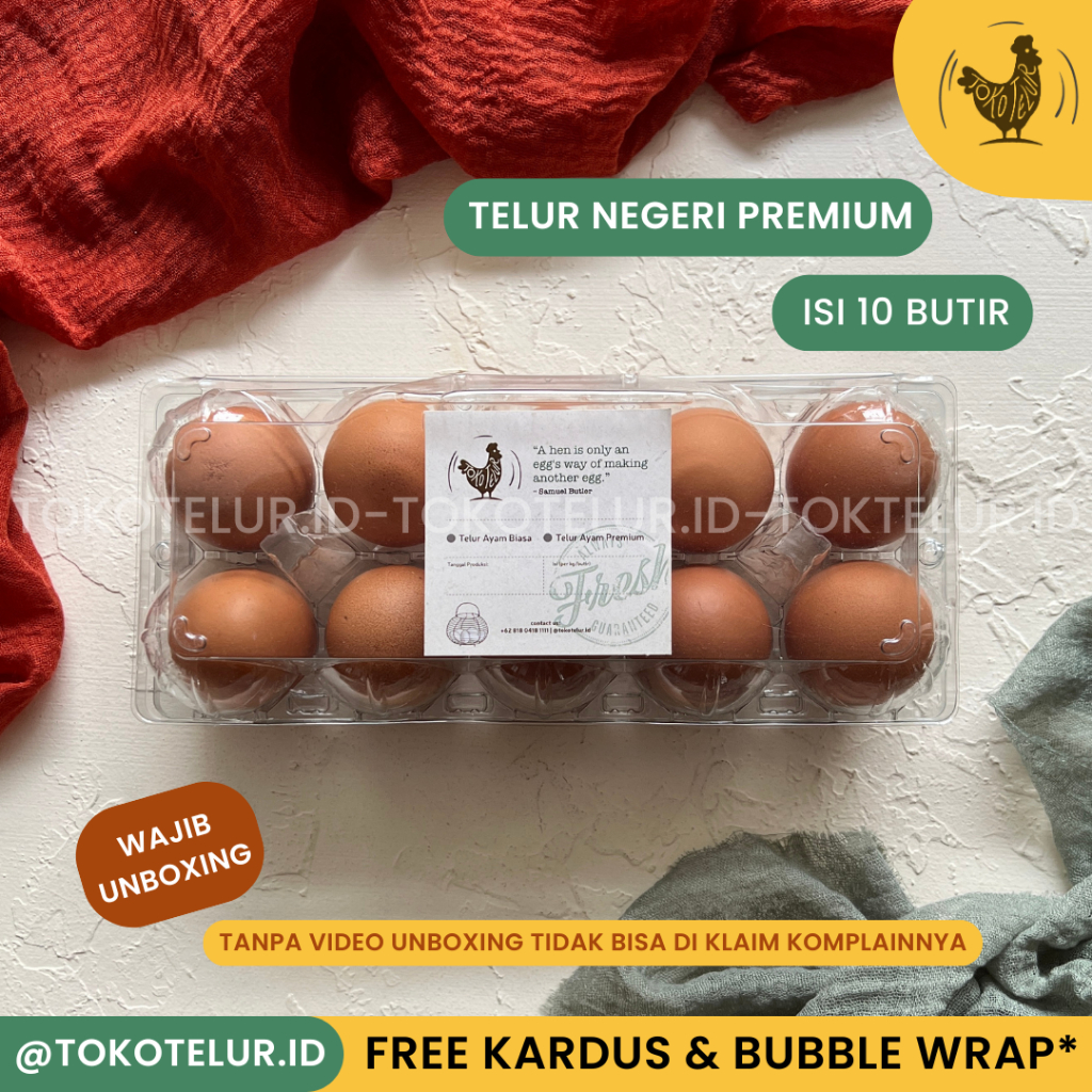 Jual Telur Ayam Pilihan Negeri (PREMIUM) isi 10 butir (FRESH-SEGAR ...