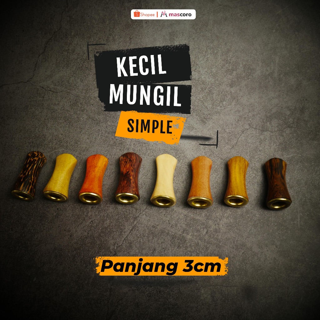 Jual once cangklong pipa kayu mini sri gading panjang 3cm multi lubang ...