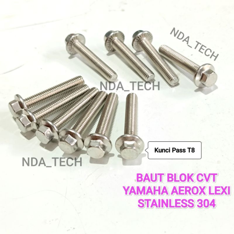 Jual BAUT TUTUP CVT BLOK CVT YAMAHA AEROX LEXI ORIGINAL STAINLESS KUNCI ...