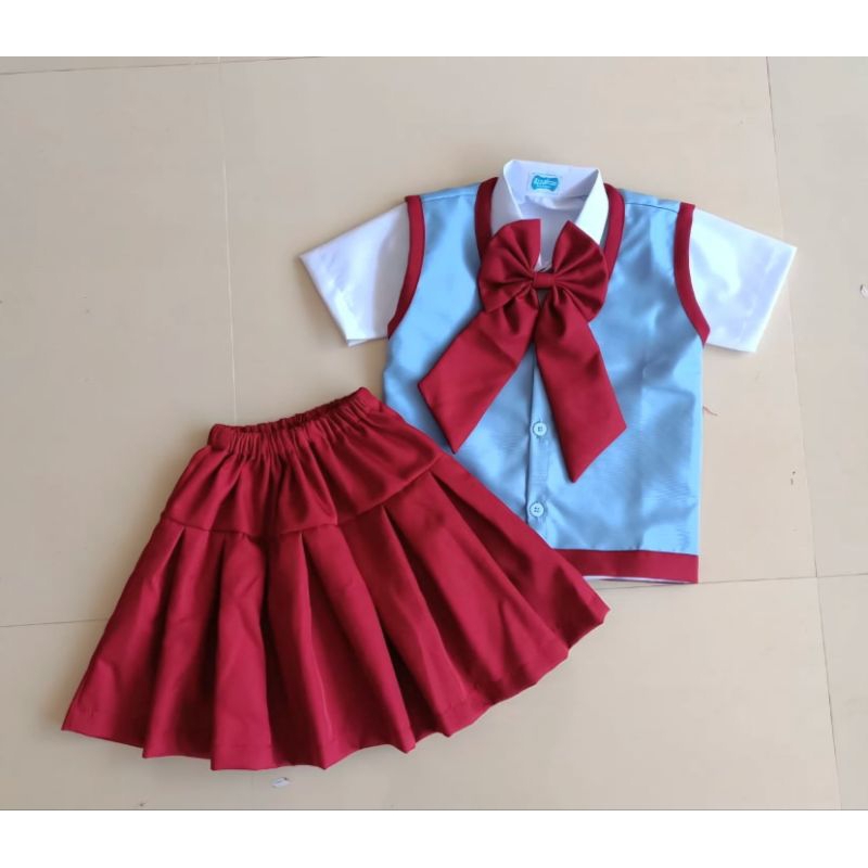 Jual seragam sekolah anak set rompi/seragam sekolah anak tk/seragam ...