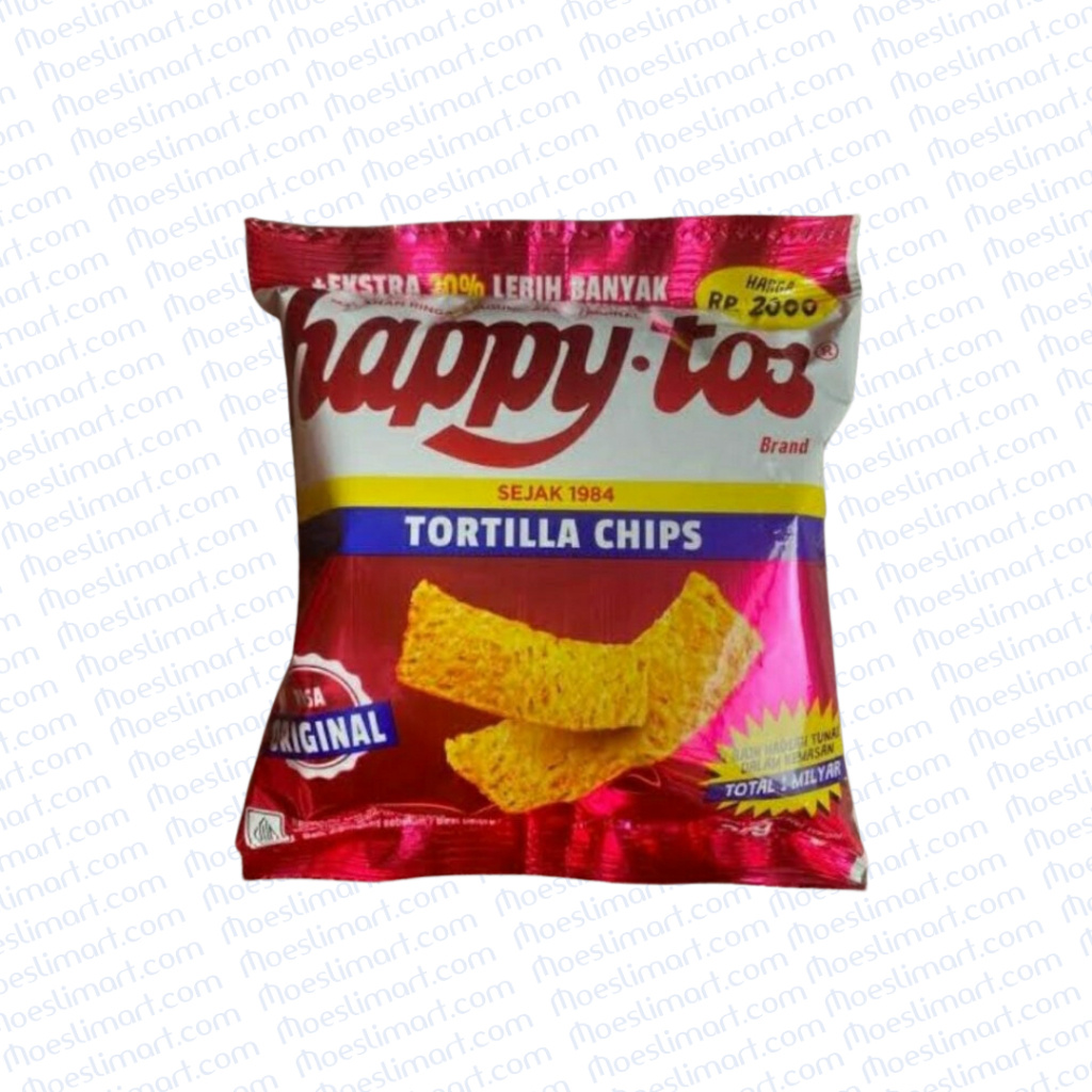 Jual happy tos Keripik Tortilla Merah Snack 25 g Rencengan isi 10 pcs ...