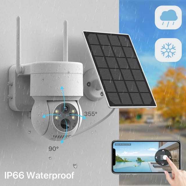 Jual Ip Camera Solar Panel Cell CCTV PTZ PIR Tenaga Surya Outdoor Waterproof FHD 1080 Kamera ...