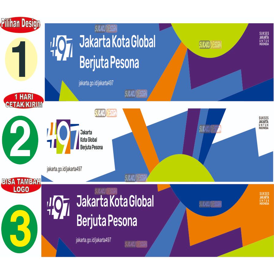 Jual Banner / Spanduk HUT Jakarta 497 / Ulang Tahun Jakarta | Shopee ...