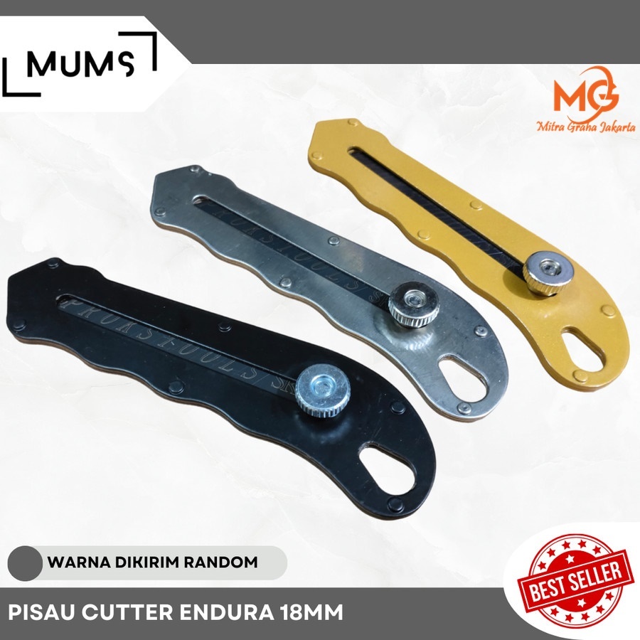 Jual Pisau Cutter Endura Multifungsi 18mm + Isi Pisau Kater Potong ...