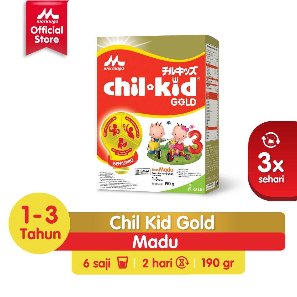 Jual Morinaga Chil Kid Gold Madu 190g Susu Formula Pertumbuhan Anak ...