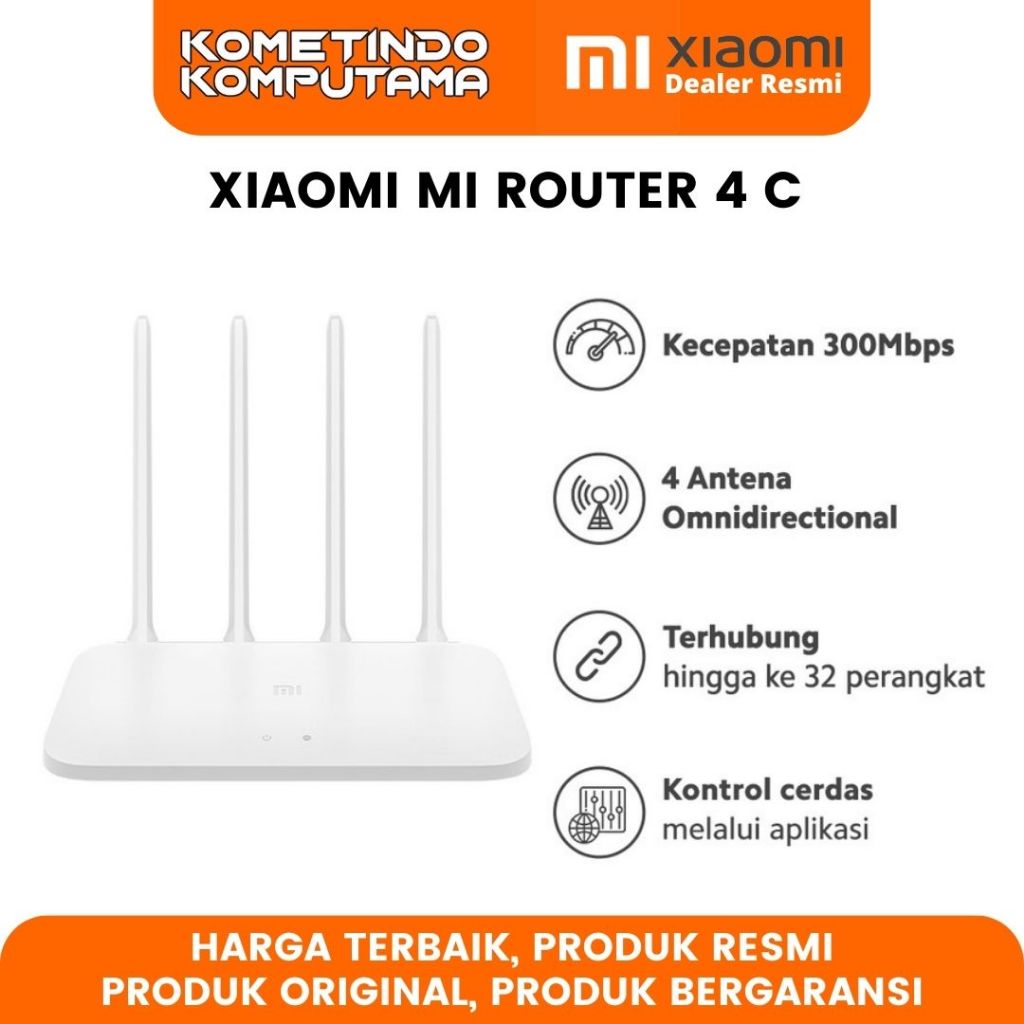 Jual Xiaomi Mi Router 4c 4 Antena Omnidirectional 300mbps 2 4g Garansi