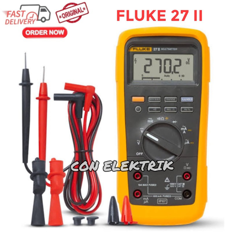 Jual FLUKE 27 ii BASIC DMM FOR ESP W // TEMPERATURE CAT III ...