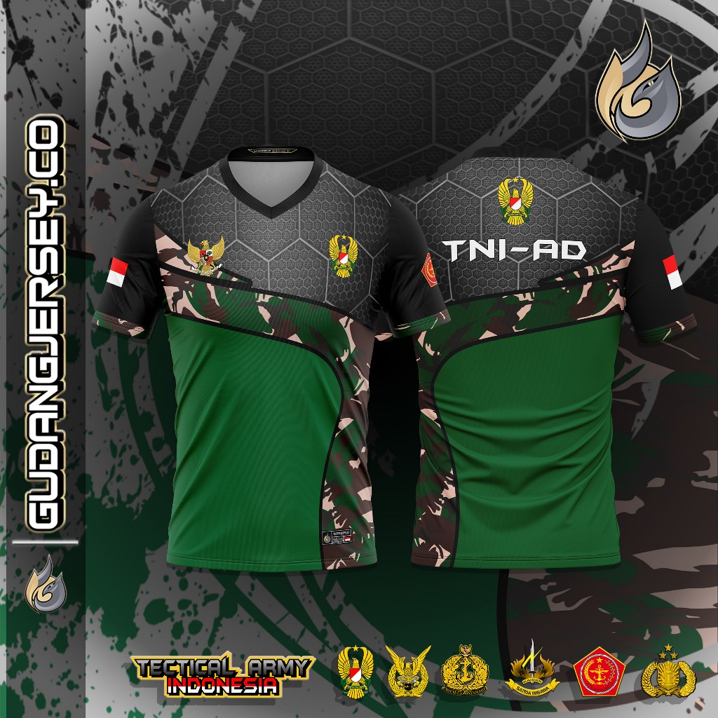 Jual JERSEY TNI AD / TNI AL / TNI AU / POLRI FREE CUSTOM LOGO | Shopee ...