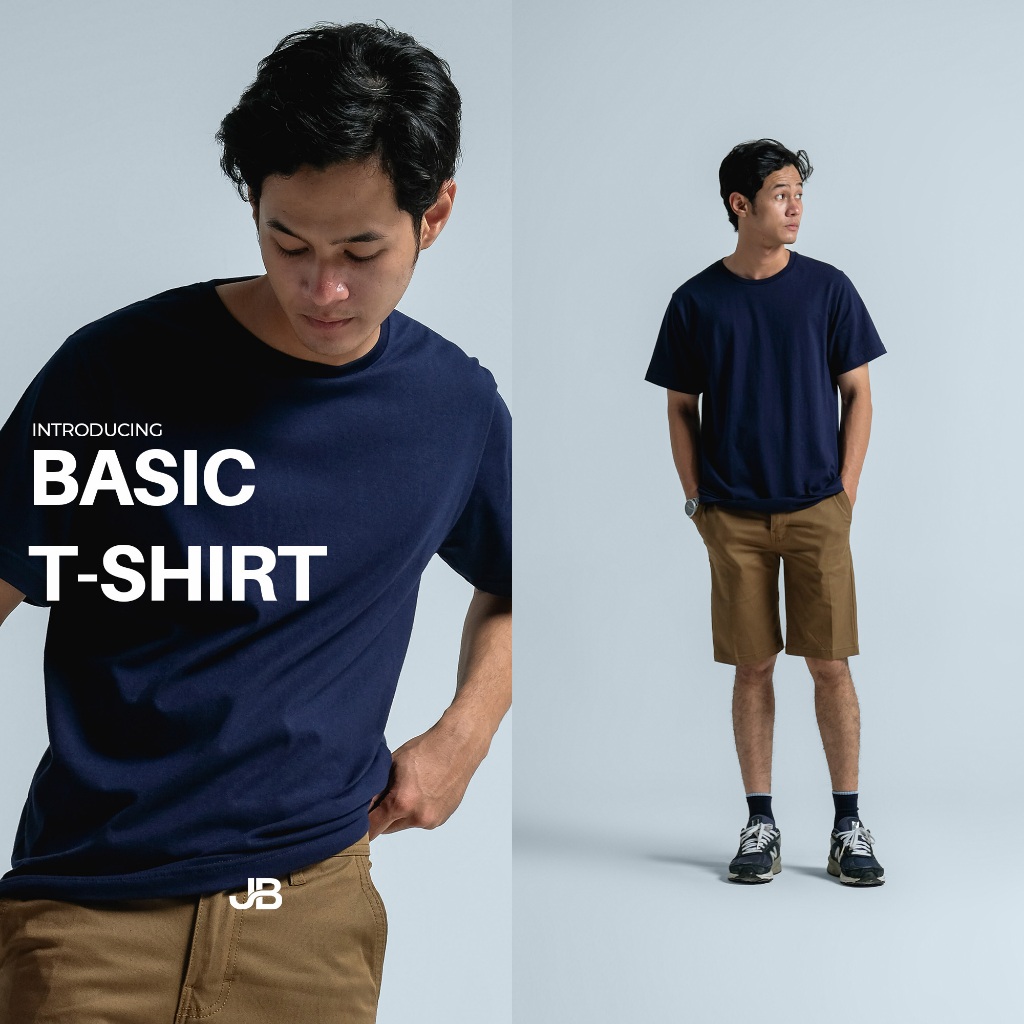 Jual JB - Basic Tee Navy - Kaos Polos Pria | Shopee Indonesia