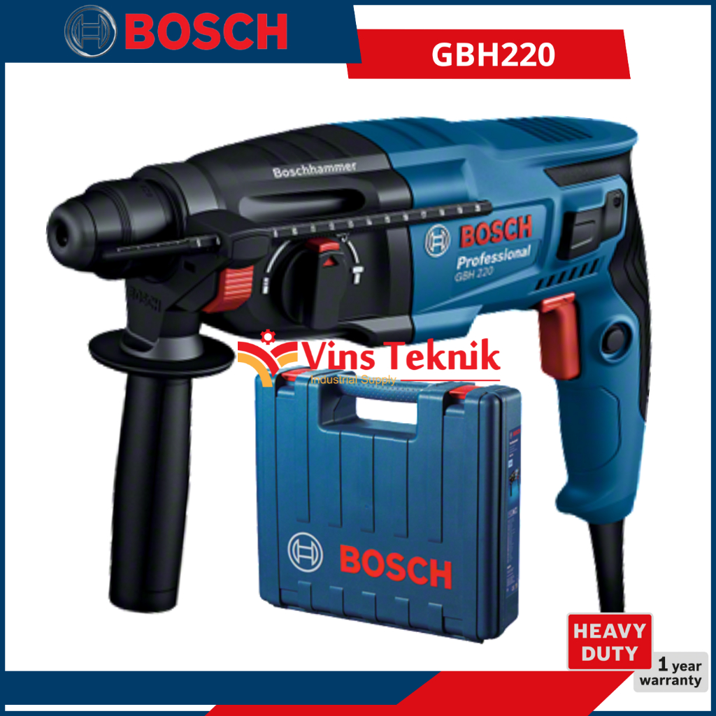 Jual Mesin Bor Bobok Beton Bosch GBH220 SDS Plus Rotary Hammer 22mm GBH ...