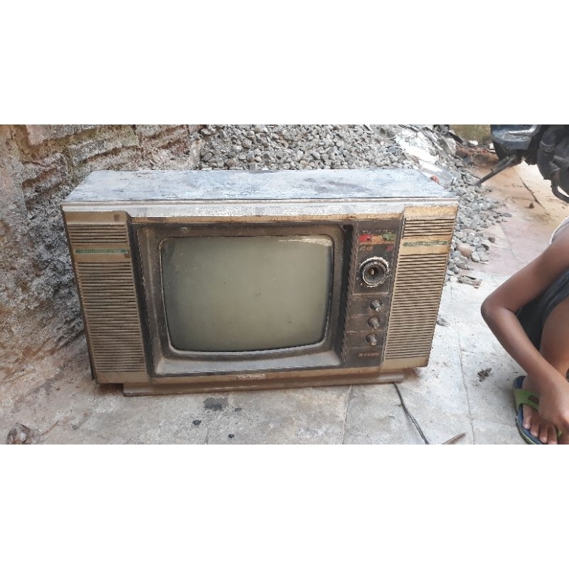 Jual tv jadul 14 in merek national 80an | Shopee Indonesia