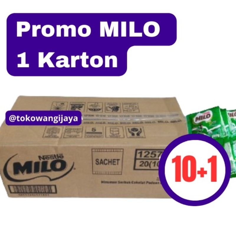 Jual MILO Sachet 1 KARTON ( Satu Renceng 10+1 ) | Shopee Indonesia