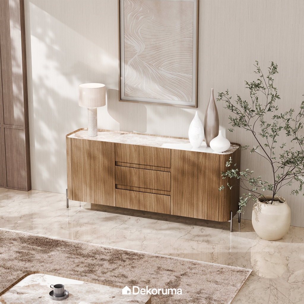 Jual Dekoruma Tenzo POLLOCK Kabinet Credenza Kayu Minimalis | Shopee ...