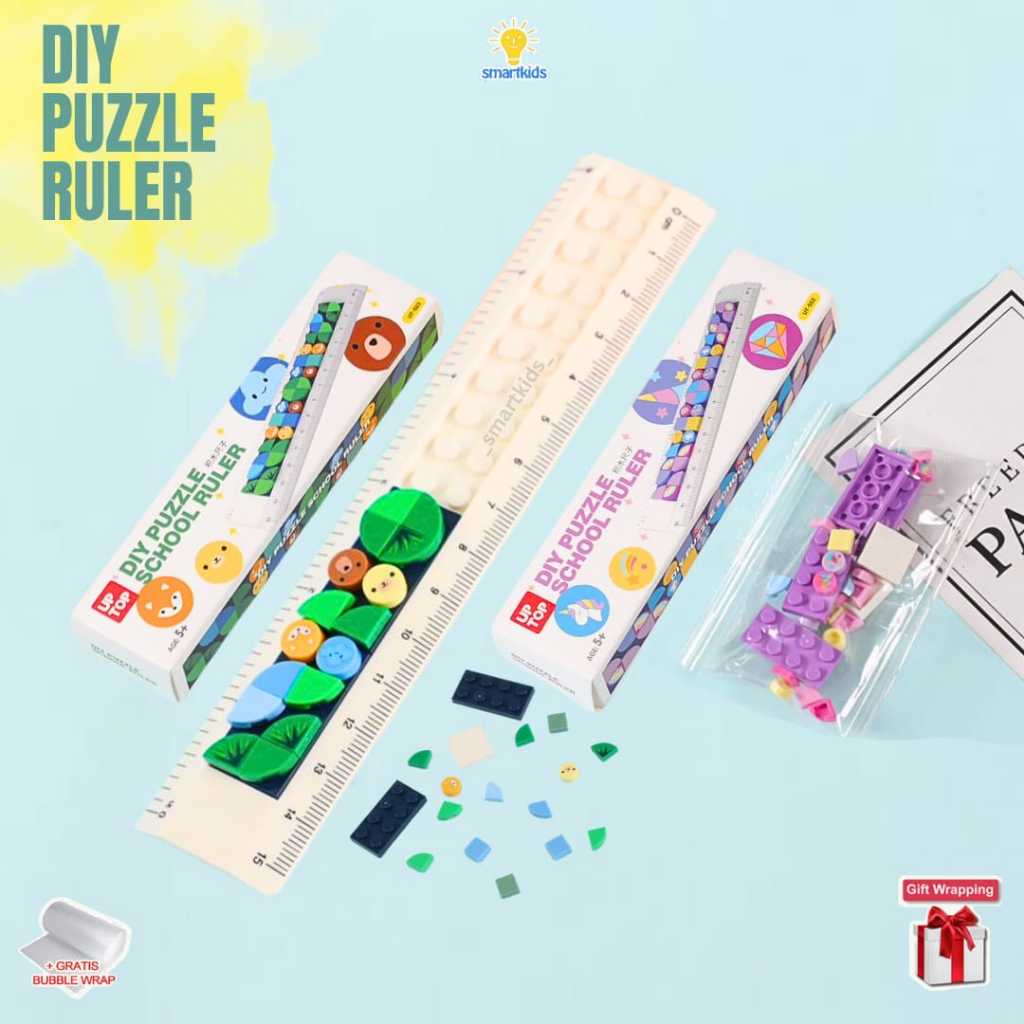 Jual Stationary Penggaris Brick Block Lego Ruler Puzzle DIY Susun ...