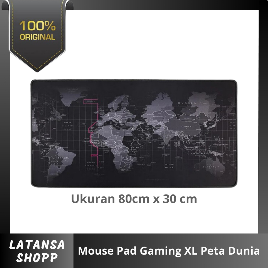 Jual Mouse Pad Gaming Jumbo 30 x 80 cm Mousepad Besar XL - Peta Dunia ...