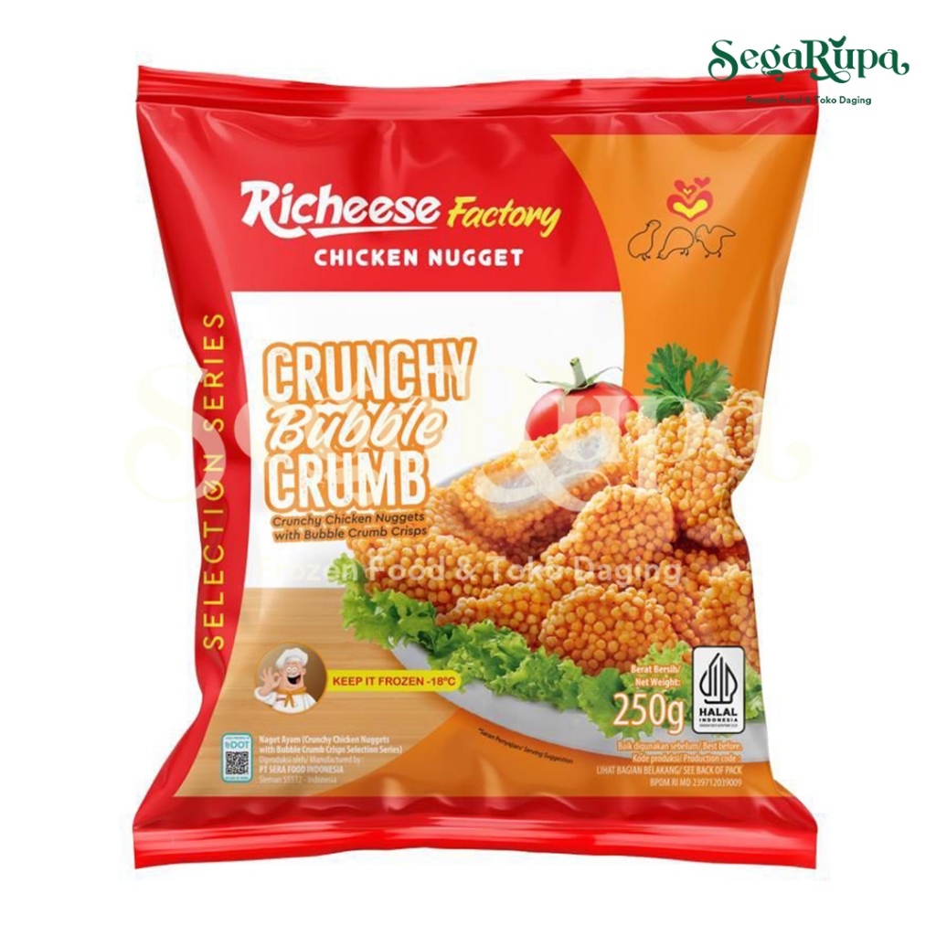 Jual RICHEESE CRUNCHY BUBBLE CRUMB 500 Gr - SEGARUPA FROZEN FOOD & TOKO ...