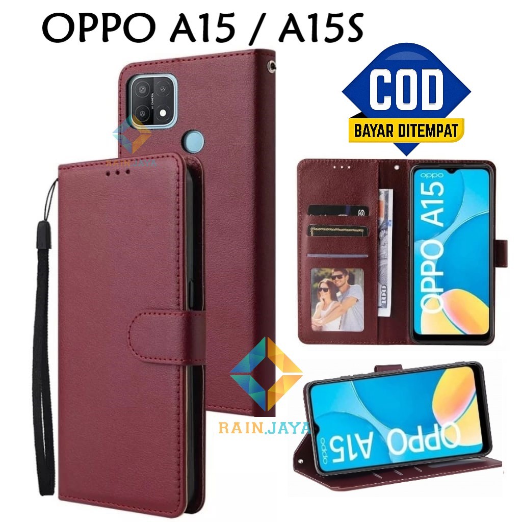 Jual CASING HP OPPO A15 / A15S MODEL FLIP BUKA TUTUP FLIP WALLET ...