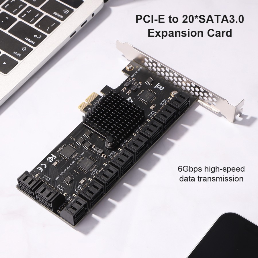 Jual PCIE 1X PCI Express 4 Port, 8 Port, 20 Port SATA III Expansion ...